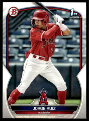 2023 1st Bowman BP123 Jorge Ruiz Los Angeles Angels Baseball Card | eBay
