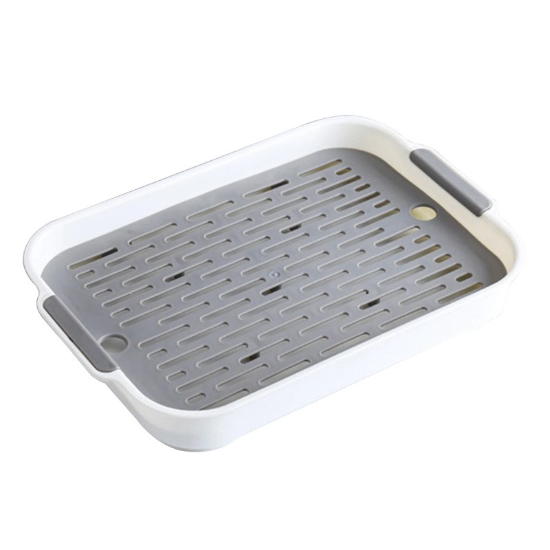 Rabbit Litter Tray 2Tier Flat Bunny Litter Box with Grid Rectangular ...