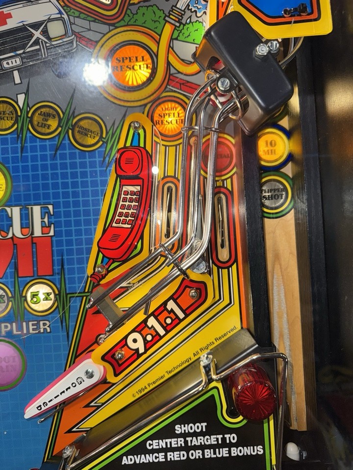 Rescue 911 Pinball Machine Gottlieb 1994 LEDS Orange County Pinballs ...