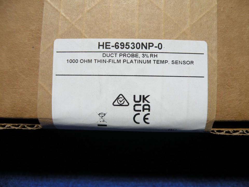 NEW Johnson Controls HE-69530NP-0 Duct Probe / 1000 OHM Plat. Temp ...