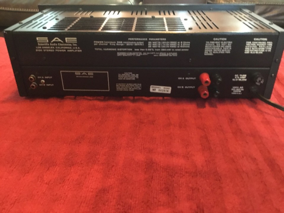 SAE 3100 Solid State Stereo Power Amplifier 50 WPC. | eBay