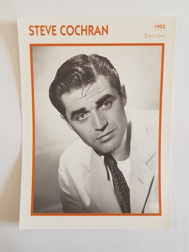 STEVE COCHRAN - CARTE FICHE CINEMA PORTRAIT DE STAR | eBay