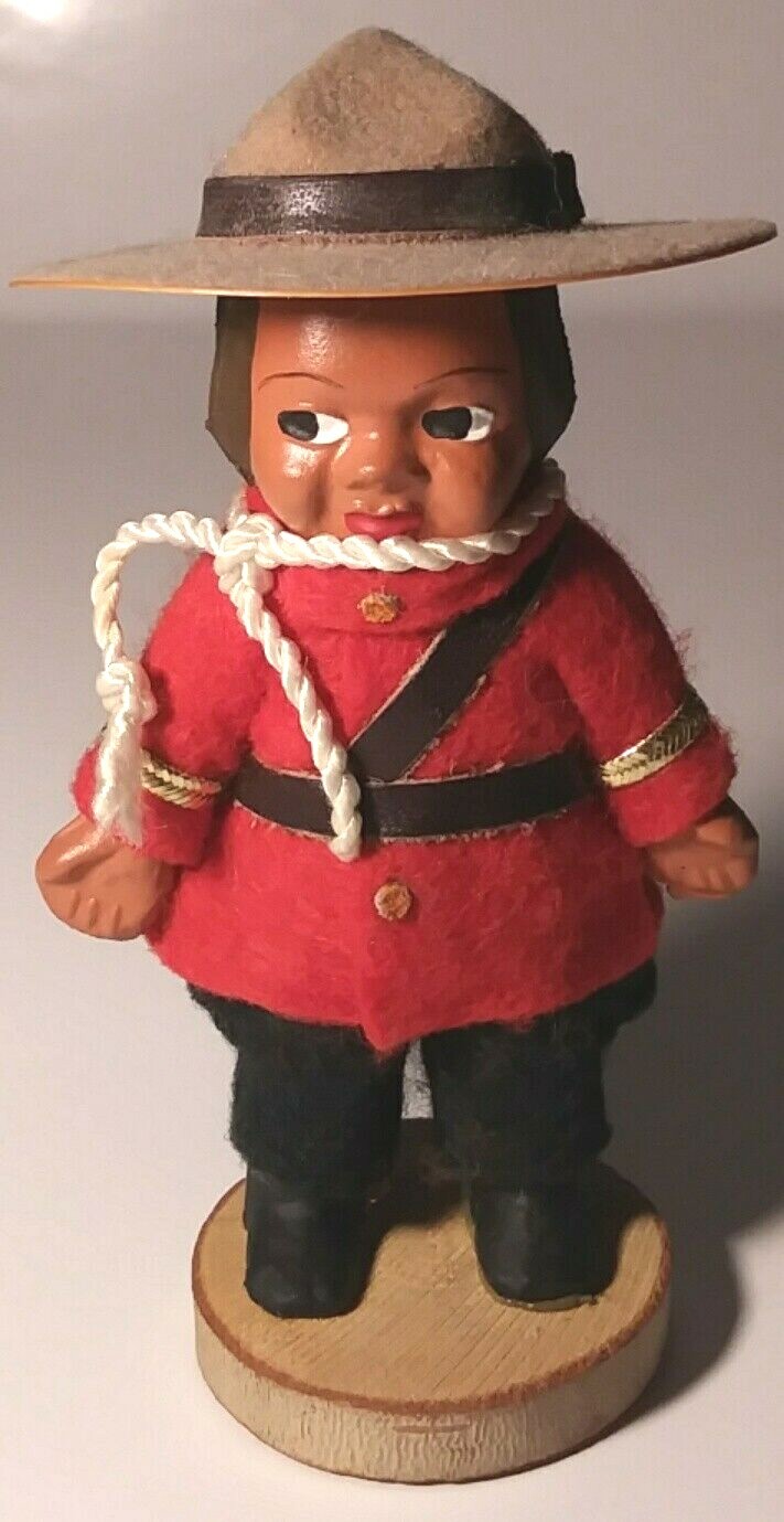 Rare VINTAGE Canadian Mountie Doll / Figurine (Indigenous / Native ...
