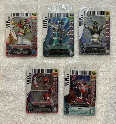 2013 SDCC Power Rangers Promo 5 Card Lot Green Red White Ranger ...