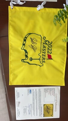 RARE - Full Signature Scottie Scheffler Signed 2022 Masters Pin Flag ...