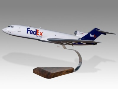 Boeing 727-200 FedEx Desk Wood Airplane New Model Large Scale 1/100 | eBay