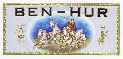 Ben-Hur, original outer cigar box labe, horses | eBay