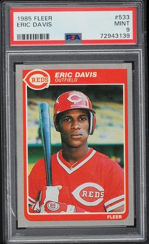 1985 Fleer Eric Davis Rookie RC #533 - PSA 9 MINT - Reds | eBay