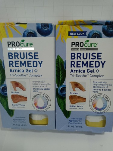 PROcure Bruise Remedy Gel 2.oz Fades Bruises and Spider Veins (2pk ...