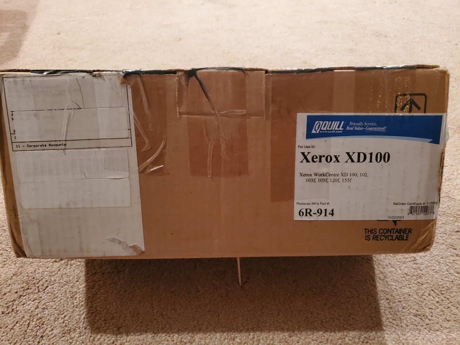 Xerox WorkStation XD100 Toner Cartridge 6R914 Compatible New In Box | eBay