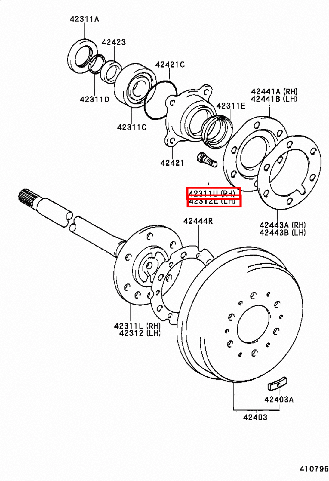 Genuine Hiace TRH223 Hilux KDN170 KDN166 KDN165 GGN25 Rear Wheel Hub ...