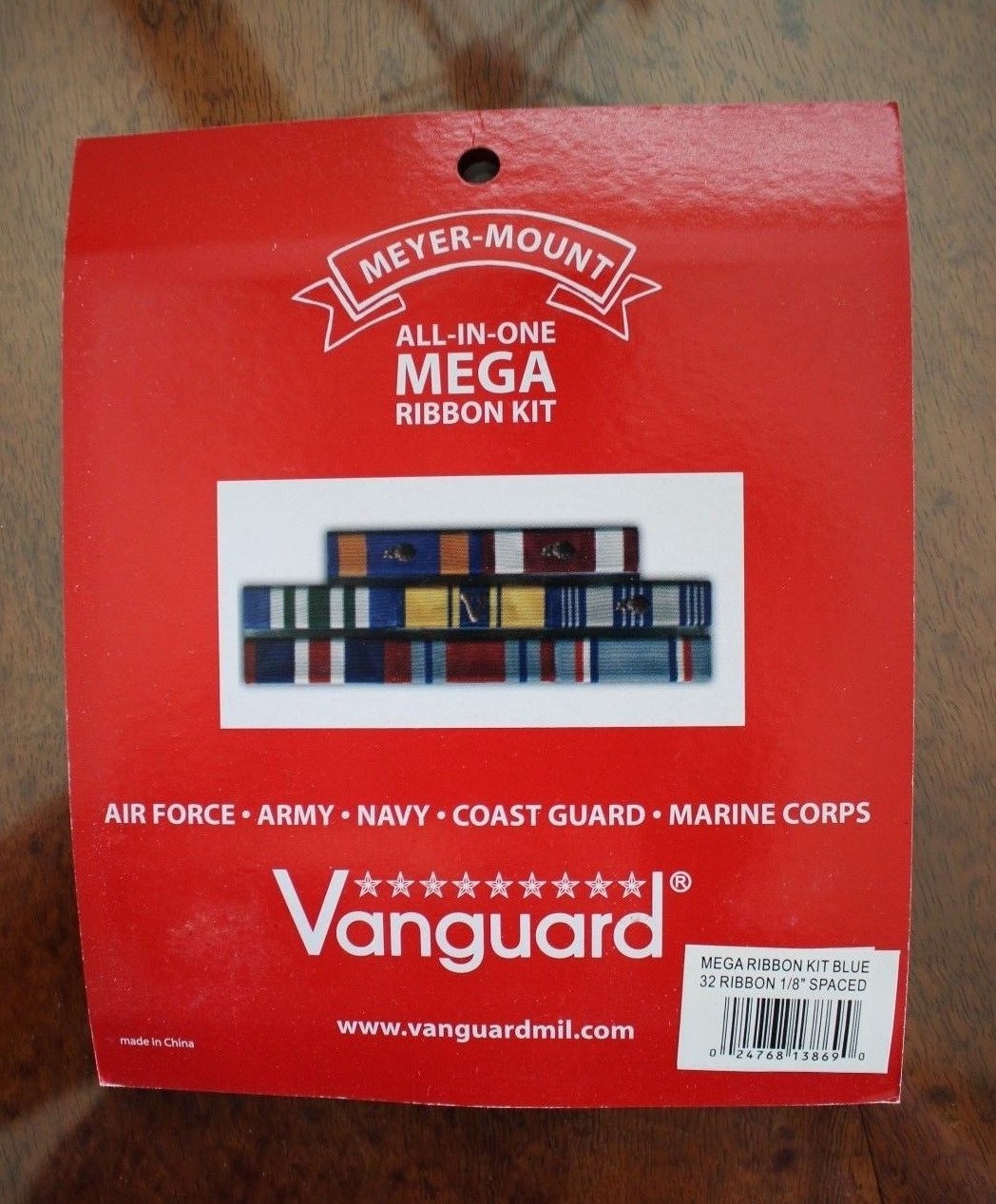 USMC FLEET & MARINE CORPS MEDAL RIBBON DEVICES MOUNT KIT BLU / BLK 1/8 ...