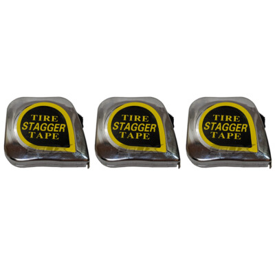 (3 Pack) 10' Racing Tire Stagger Tape Measure Magnetic Back Chrome ...