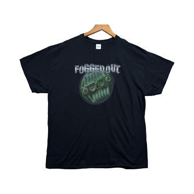 Fogged Out Death Metal Deathcore Hard Core Black Foghorn Black Men's T ...