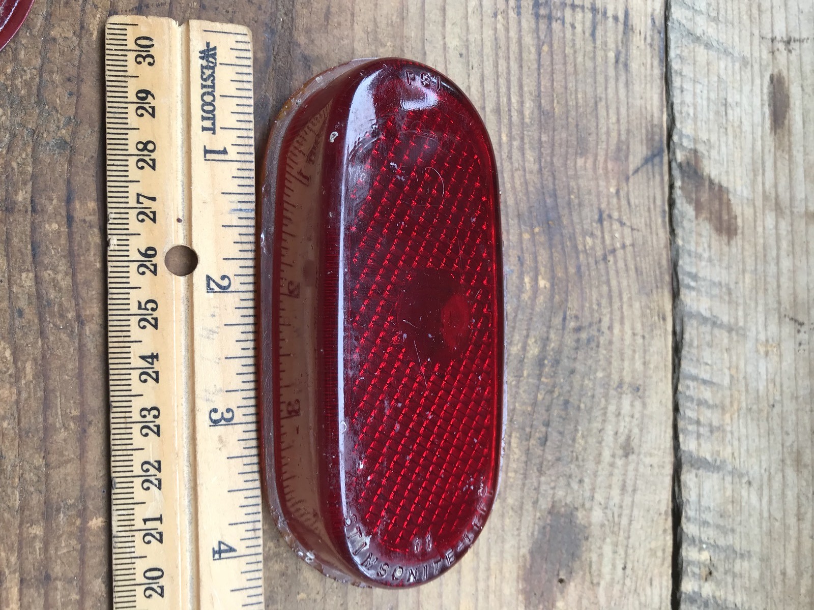 Left Tail Light Red Glass Cover Stimsonite 11 Vintage Automotive | eBay