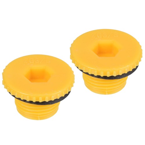 2pcs 3/8PT Hold Plugs Plastic Male Thread Hex Socket Sealing End Cap ...