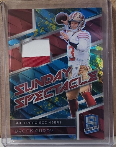 2024 PANINI SPECTRA BROCK PURDY SUNDAY SPECTACLE 2 COLOR RELIC PATCH #8 ...