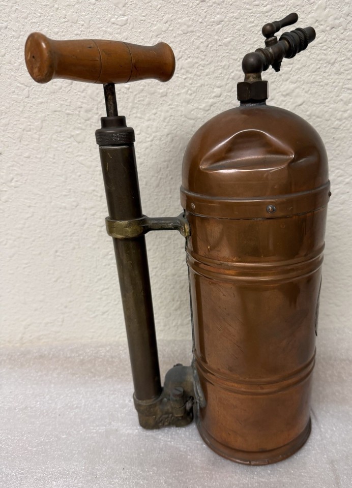 Vintage P.Perras. Belleville-Rhône France. Empty Fire Extinguisher | eBay