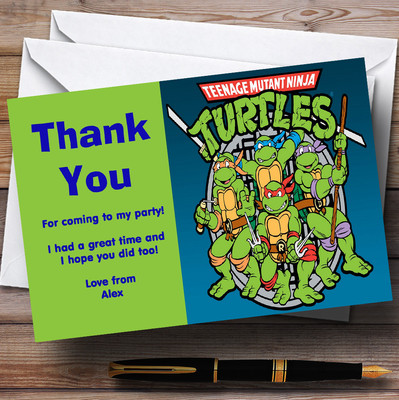 Teenage Mutant Ninja Turtles Personalised Children's Birthday Thank You ...