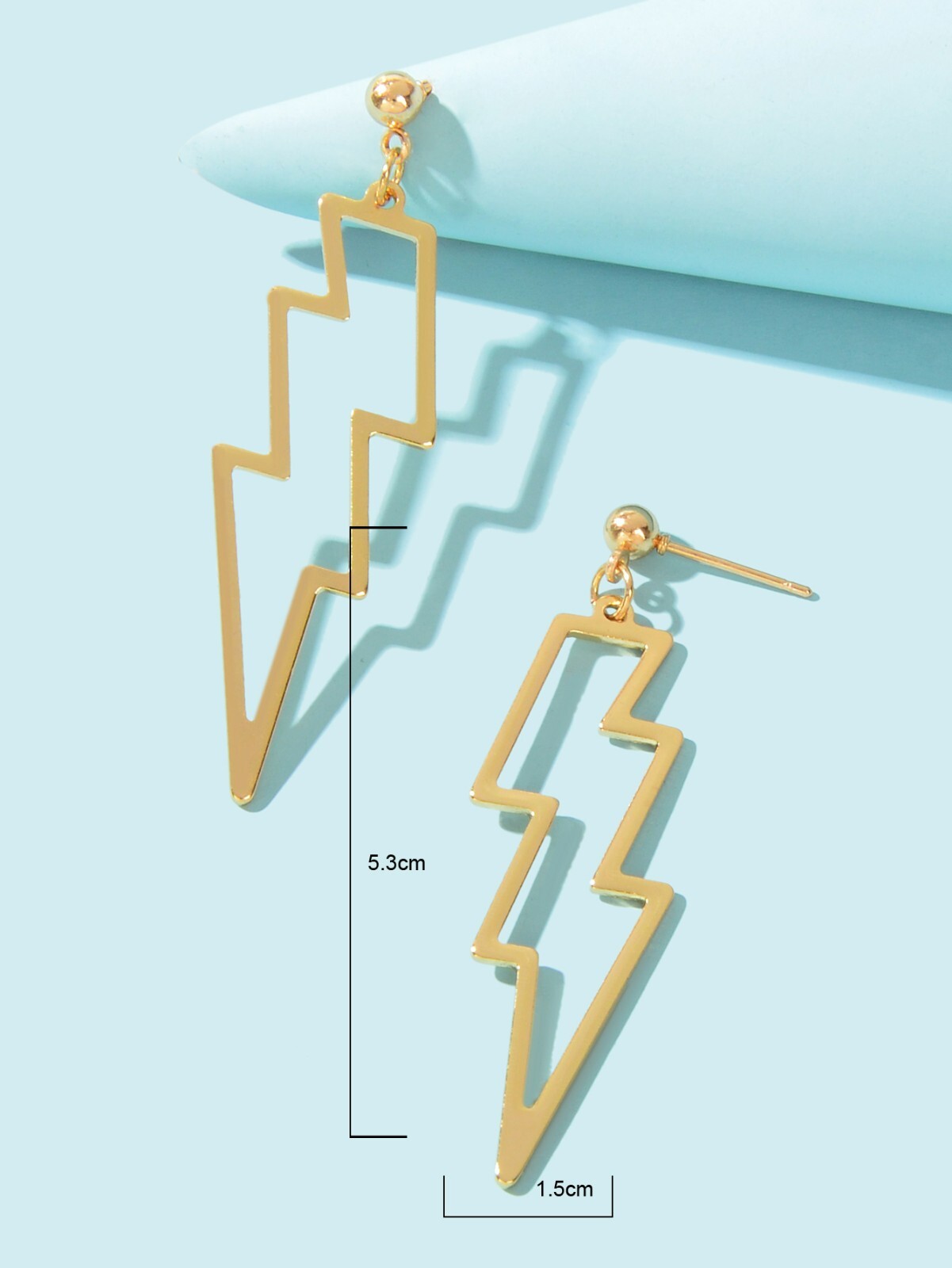 Minimalist Lightning Bolt Drop Dangle Statement Flash Earrings Party ...