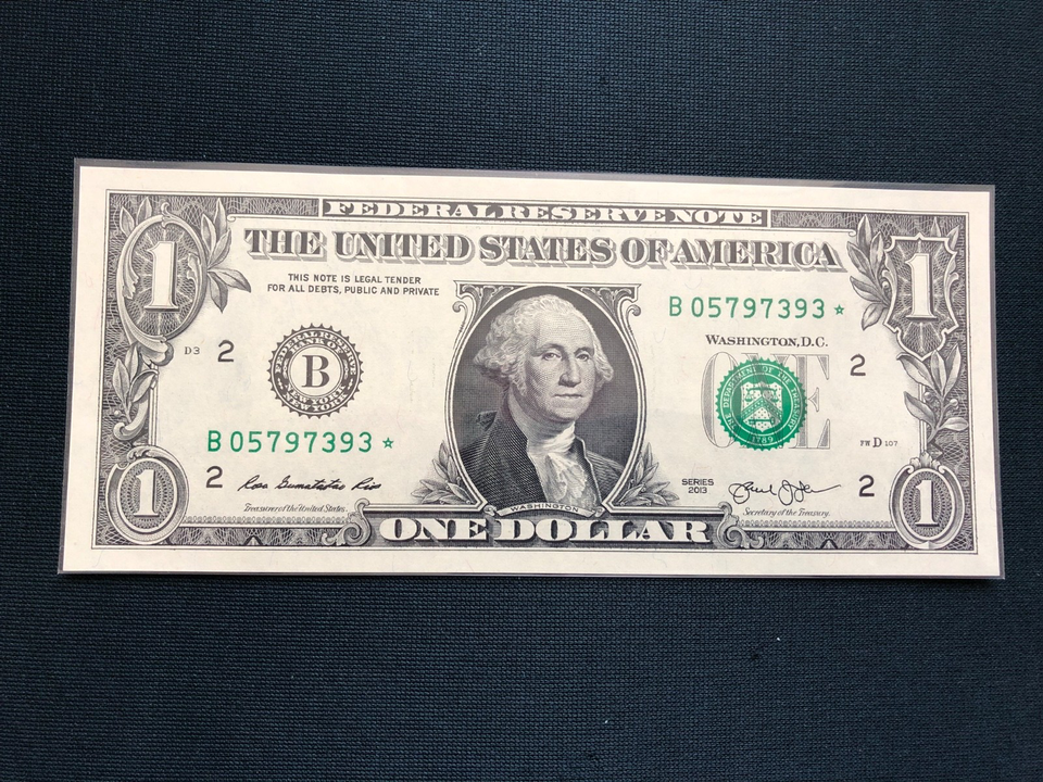 (6) 2013 B (ONE DOLLAR) DUPLICATE *STAR* NOTE BILLS w/ 1 UNCIRCULATED ...