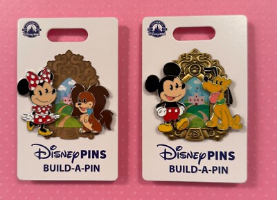 NEW DISNEY BUILD-A-PIN SET MICKEY, PLUTO, BACKGROUND, MINNIE & FIFI 5 ...