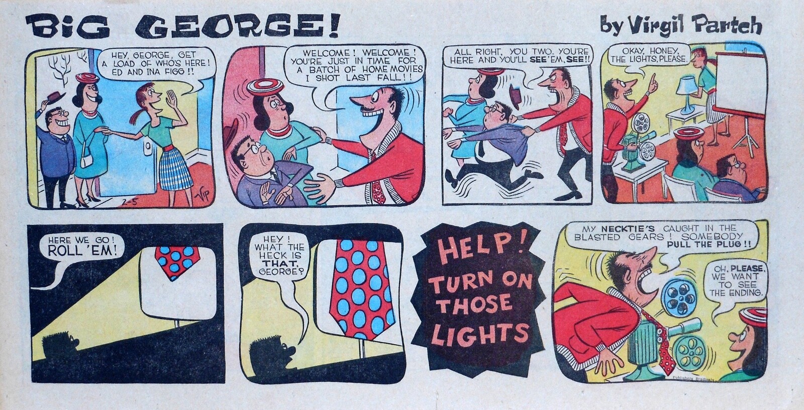 Big George by VIP (Virgil Partch) - early color Sunday comic page - Feb ...