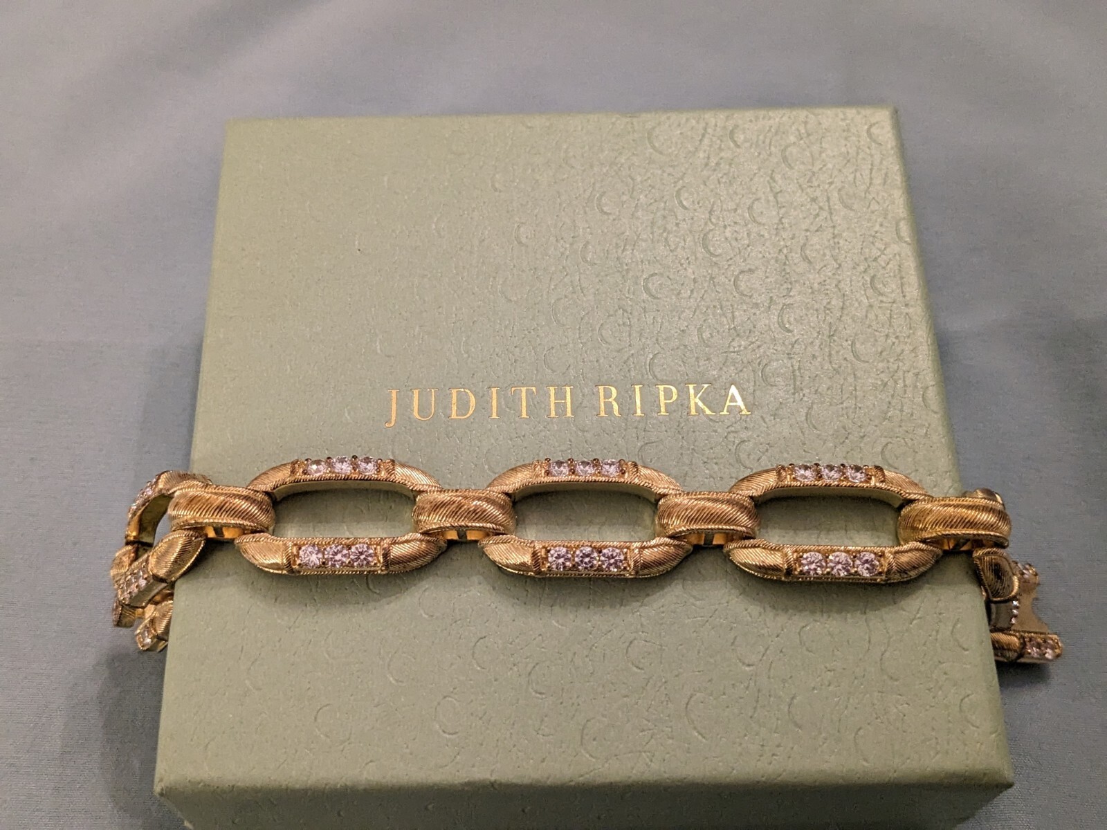 Judith Ripka Gold Clad Bracelet - Gem