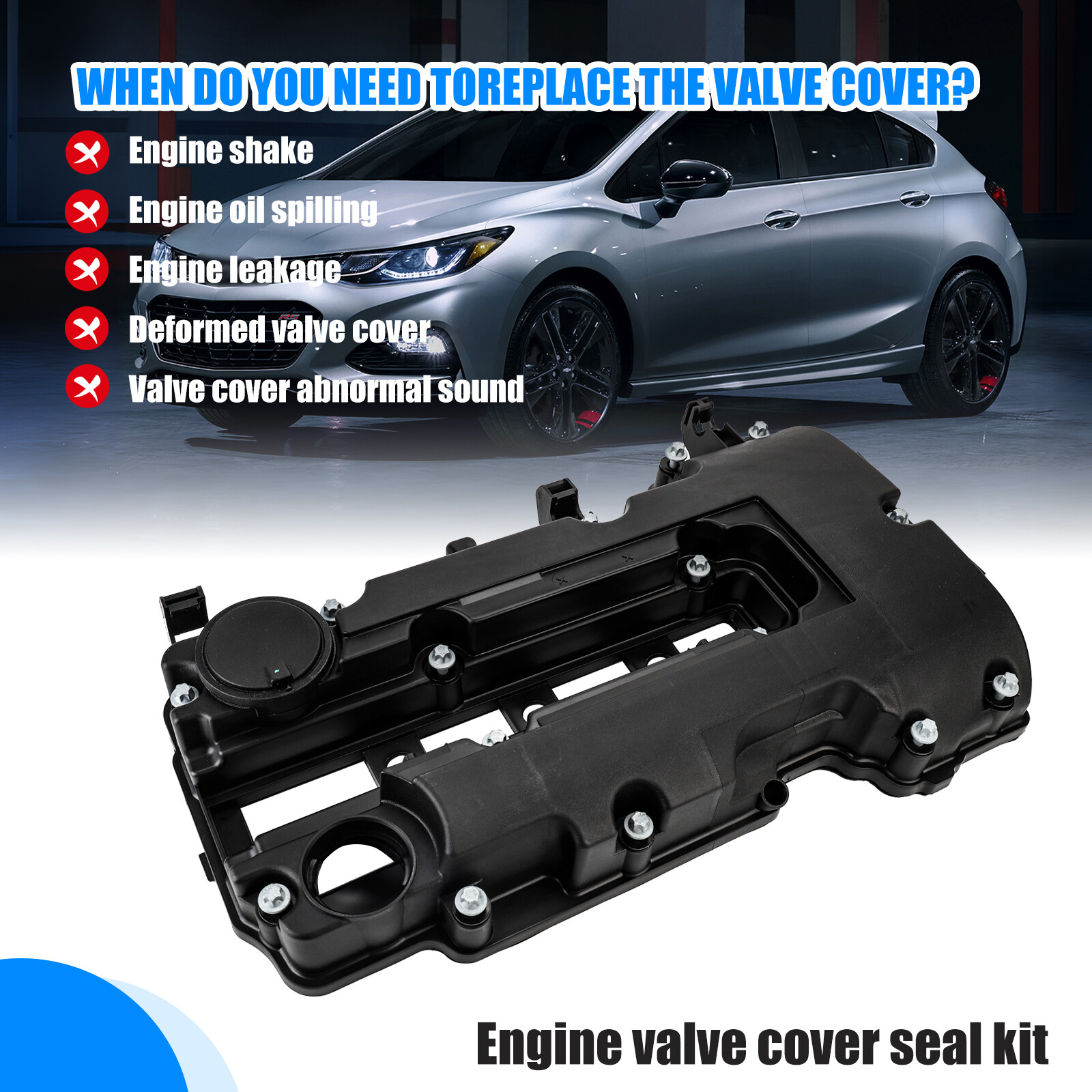 Cam Valve Rocker Cover w/ Gasket & Bolts For Vauxhall Astra Corsa ...