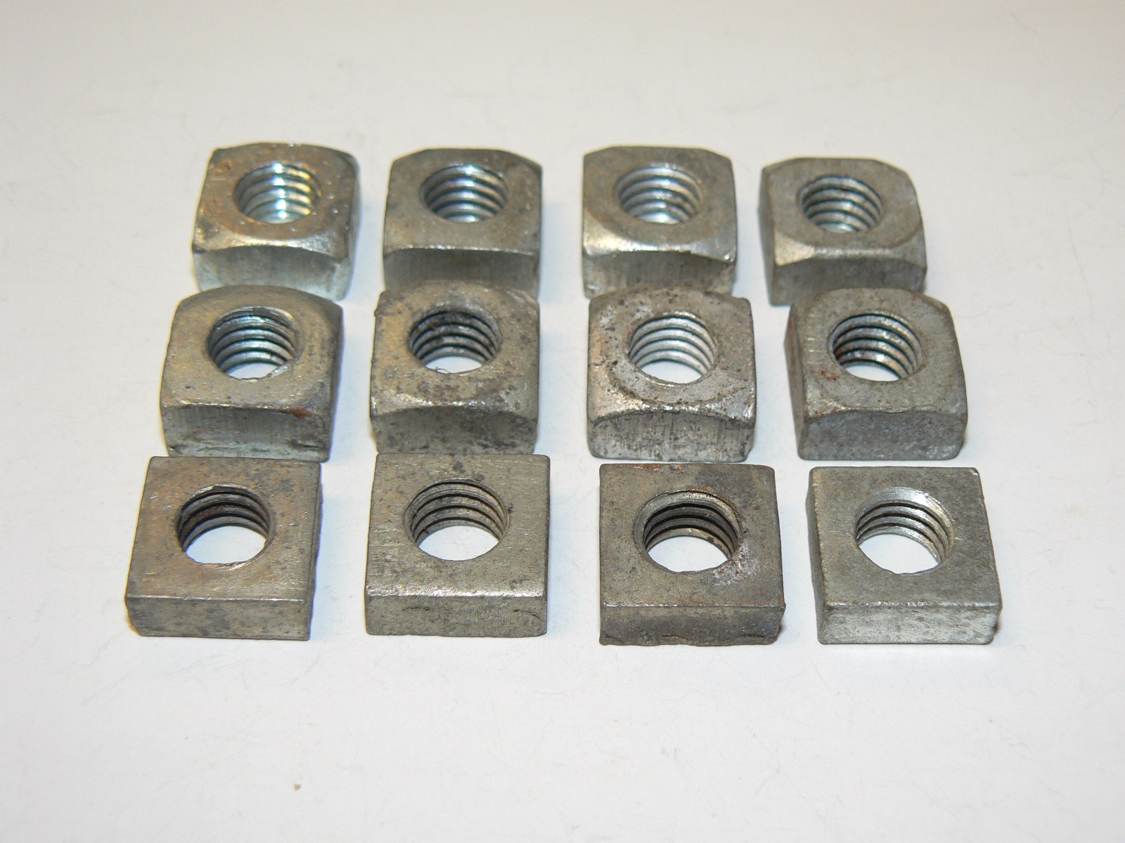 3/8"-16 Square Nuts - Coarse Thread - Zinc Plated Finish-Mixed - Lot of ...
