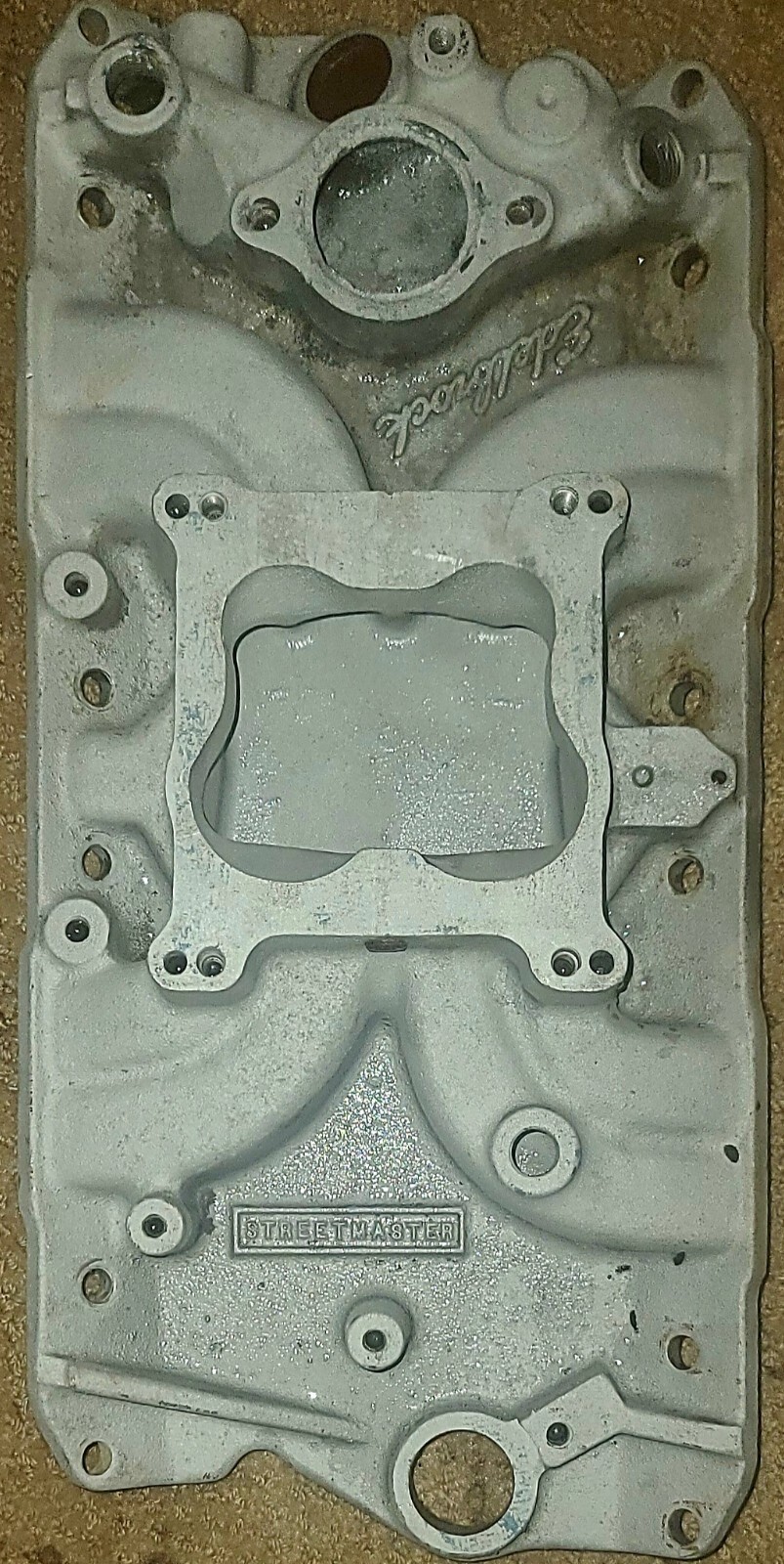 Vintage Edelbrock C3BX 4brl bbl Intake Manifold Aluminum Chevrolet ...