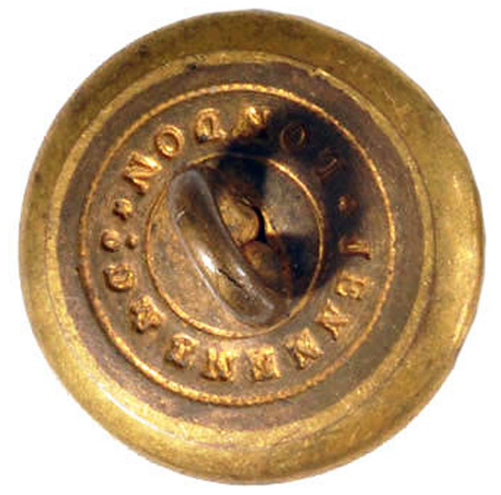 1885. QUEEN VICTORIA CROWN. BOMBAY MEDICAL STAFF TUNIC BUTTON #120 ...