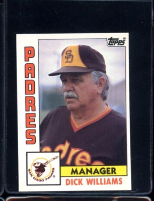 1984 TOPPS TIFFANY #742 DICK WILLIAMS SAN DIEGO PADRES MANAGER | eBay