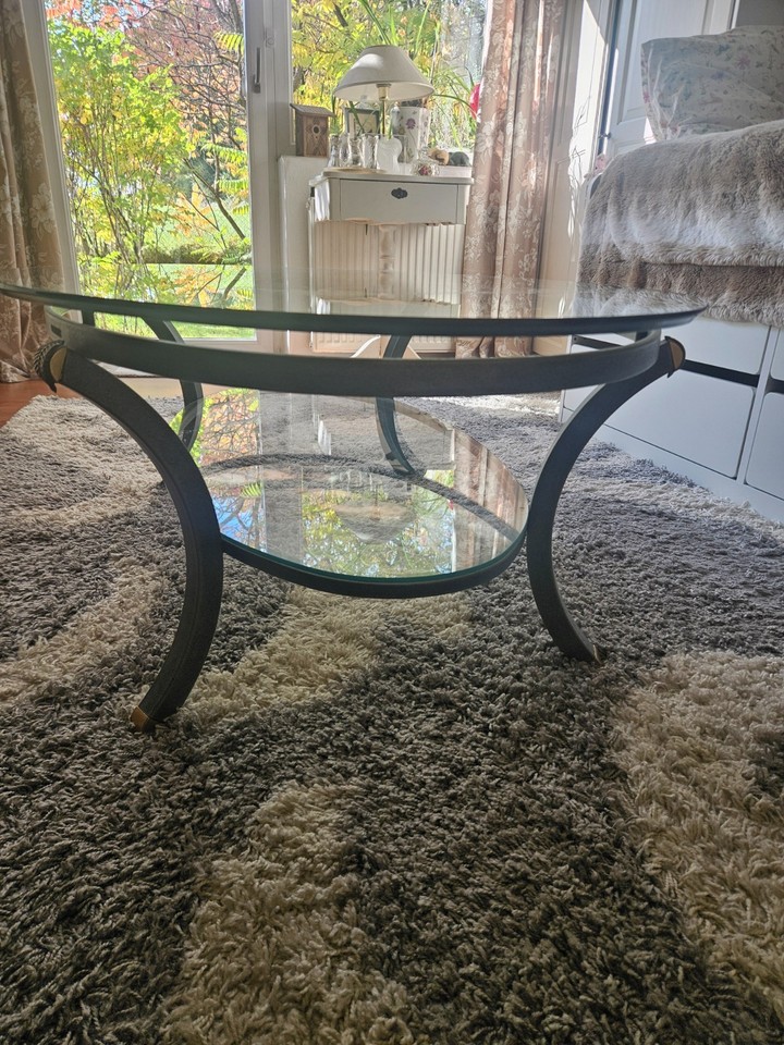 Wunderschöner Antiker Glastisch von Pierre Vandel aus Frankreich | eBay.de