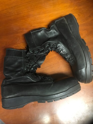 Belleville 360ST Boots Men's Size 12.5 Black Leather Steel Toe Made USA ...