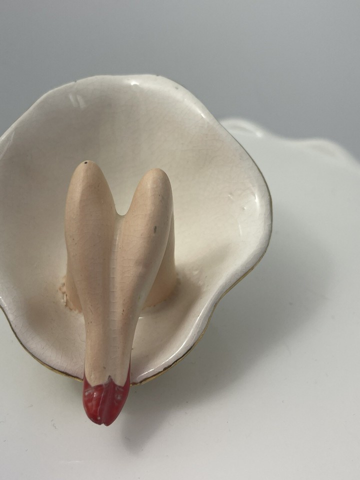 Vintage RARE /kitsch girl in dress figurine/ashtray risqué 1950’s | eBay