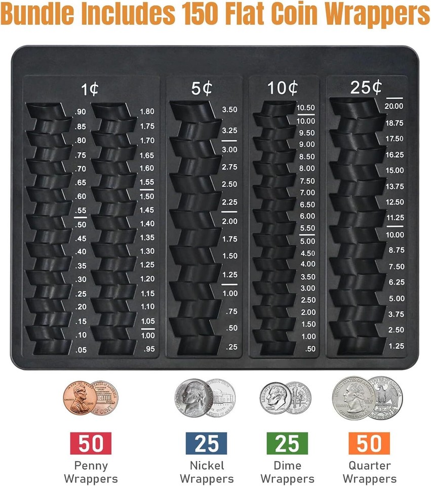 L LIKED 1PCS Black Coin Counter Tray Change Counter Coin Counting and ...