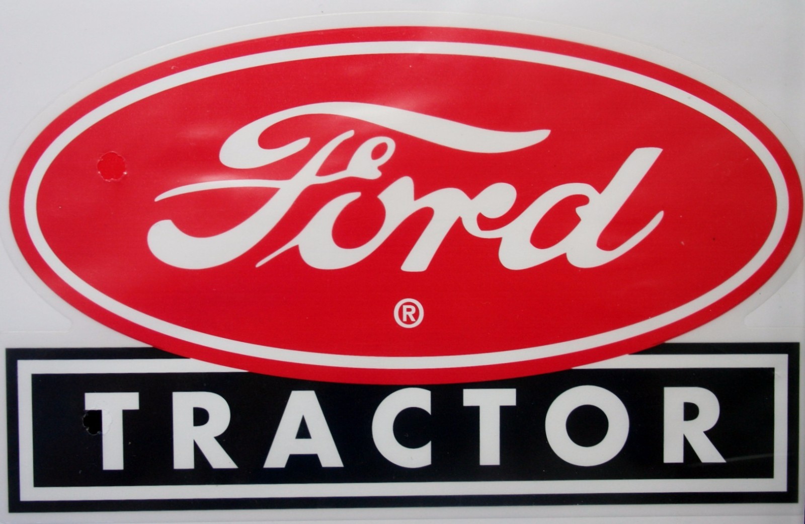 Ford tractor rear window graphics sticker red logo decal set of 2 farm ...