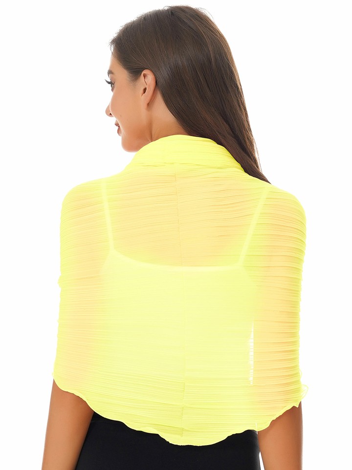 Women Chiffon Wraps Shawl 15 Colors Bolero Shrug Cover up for Evening ...