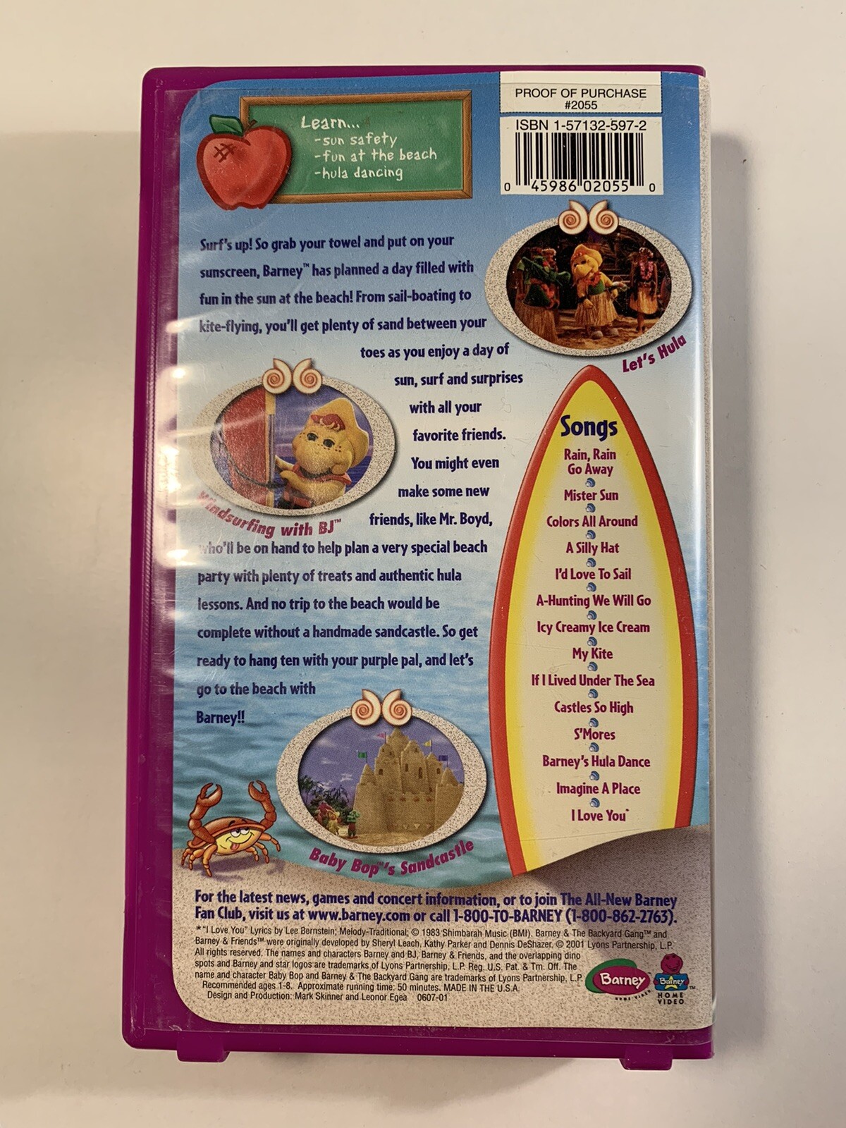 Barney’s Beach Party Movie VHS Tapes Sun Safety Hula Dancing Fun at the ...