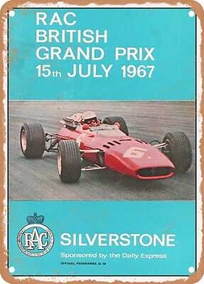 METAL SIGN - 1967 Rac British Grand Prix Silverstone Vintage Ad | eBay
