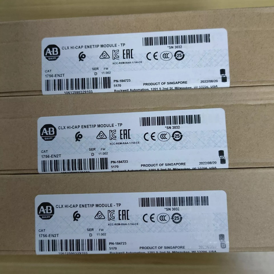 New Allen-Bradley AB 1756-EN2T SER D ControlLogix EtherNet/IP Module ...