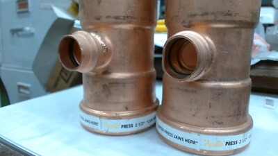 Apollo Press reducing tees 2 1/2 x 3/4" TWO PIECES copper | eBay