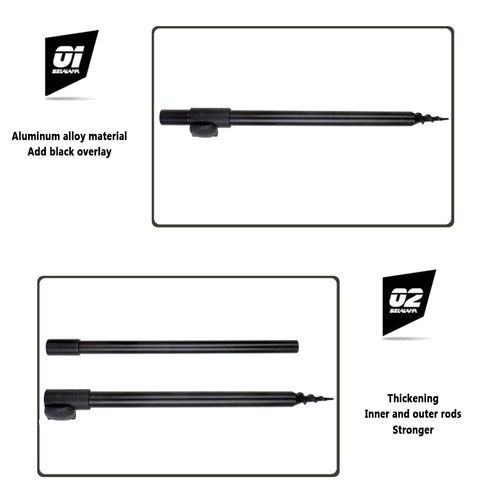 Extendable Aluminum Bank Stick for Carp Fishing Bite Alarm Buzz Bar Rod ...