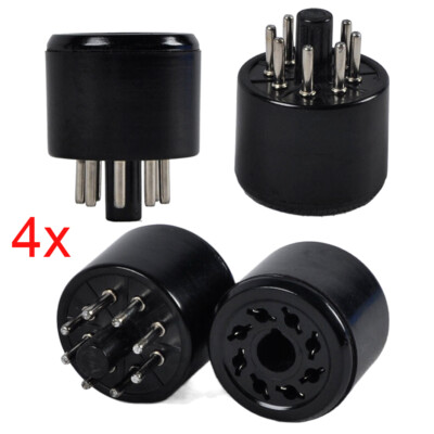 4Pcs 8Pin Octal Vacuum Bakelite Tube Saver Socket Testing 6L6 6V6 6SN7 ...