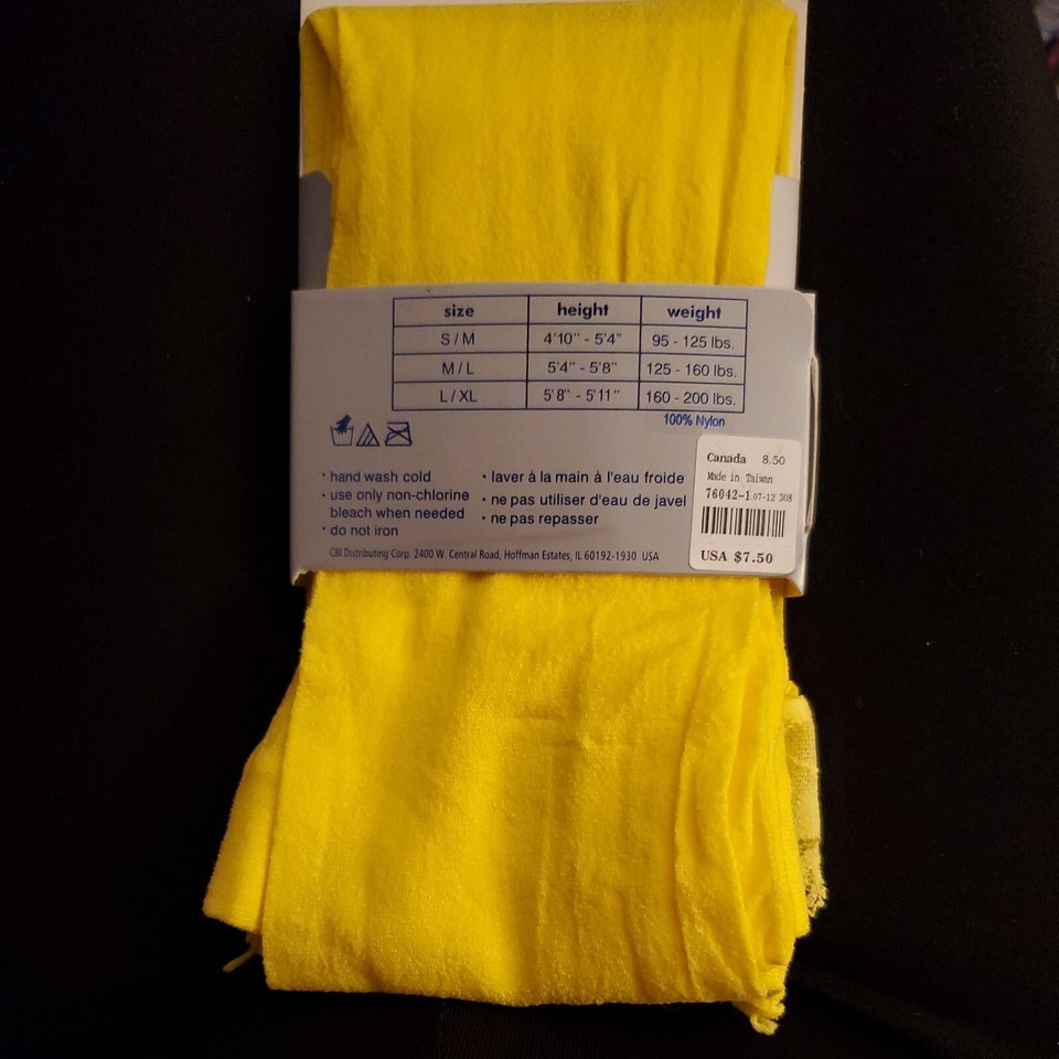 ICING Yellow w Footless Pantyhose Tights Nylon Pants Trousers Lace ...