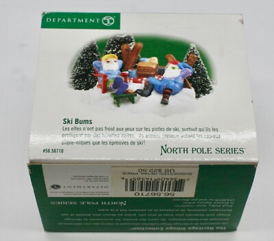 Dept 56 North Pole Series Ski Bums Elves Picnic Lunch on the Slopes ...