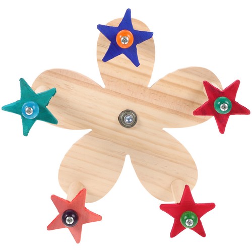 Bird Parrot Perch Wheel Toy Wooden Rotating Wheel Standing Climbing Toy ...
