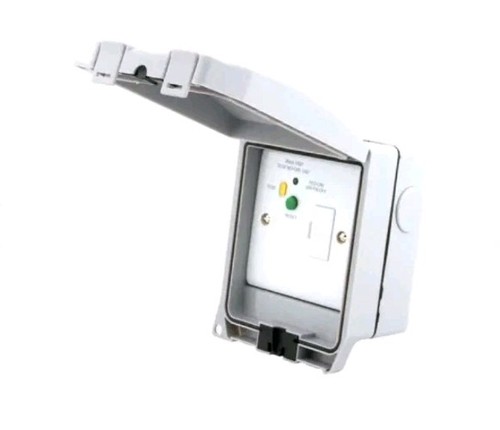 M2 Weatherproof 13A RCD Fused Spur with Solid Grey Lid IP66Part Code ...