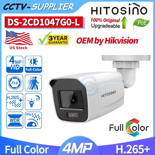 US Hikvision OEM 4MP ColorVu Home Security IP Camera Full Color POE ...